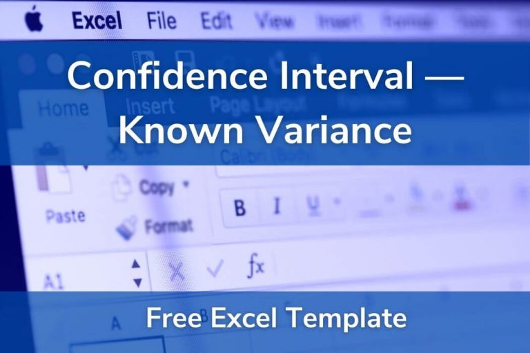 Confidence Interval with Known Variance - Excel Template • 365 ...