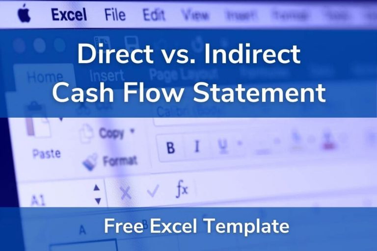 Direct vs. Indirect Cash Flow Statement – Excel Model • 365 Financial ...