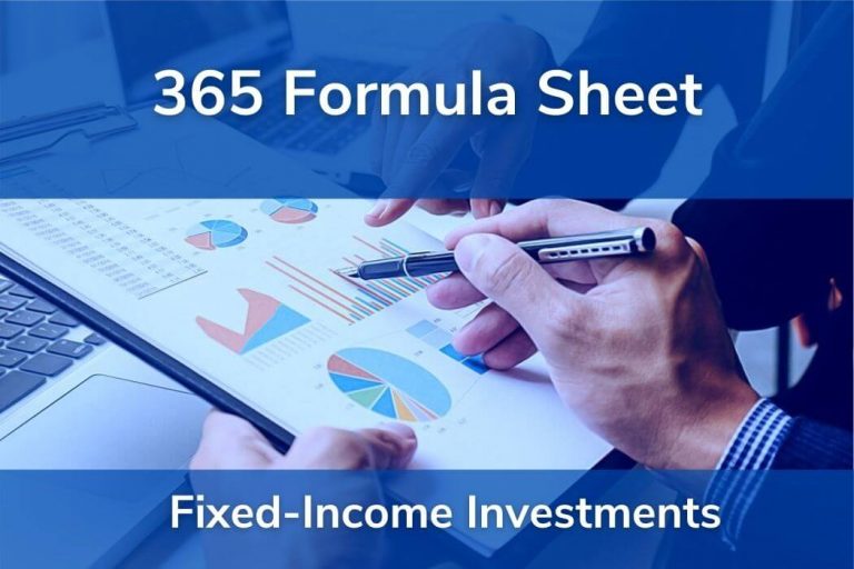 Fixed-Income Investments • Formulas CFA® Level 1 • 365 Financial Analyst